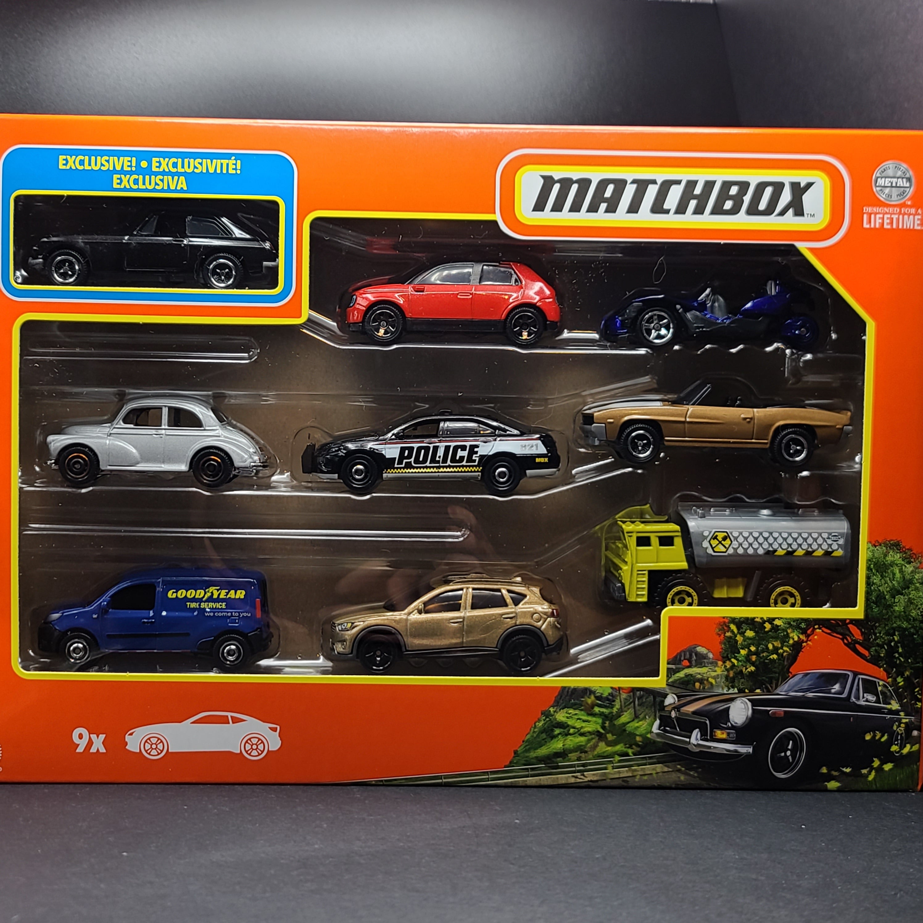Matchbox 9 Pack: w/ '71 MGB Coupe (2024)