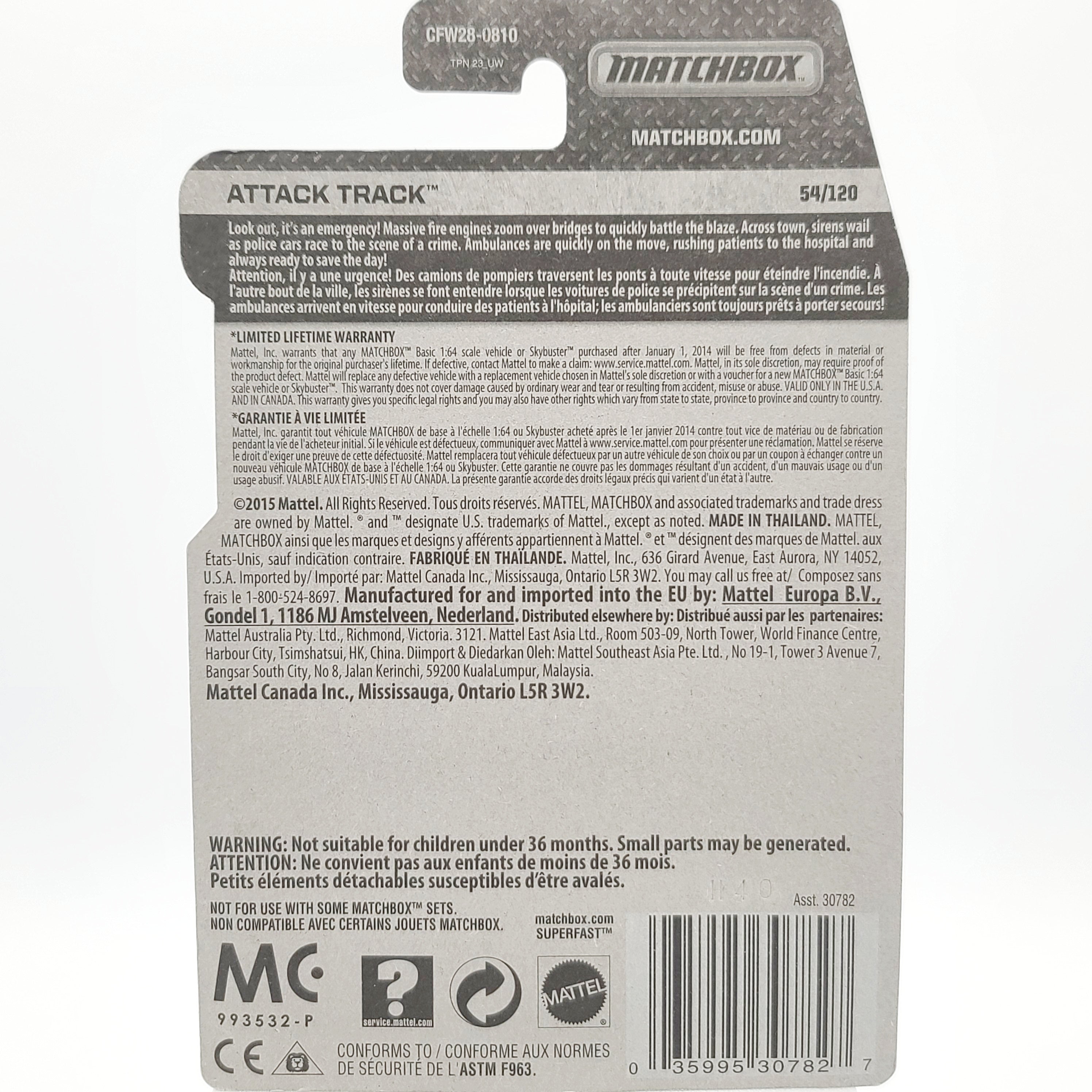 Matchbox Attack Track Tank (2015 MBX Basic - Heroic Rescue)