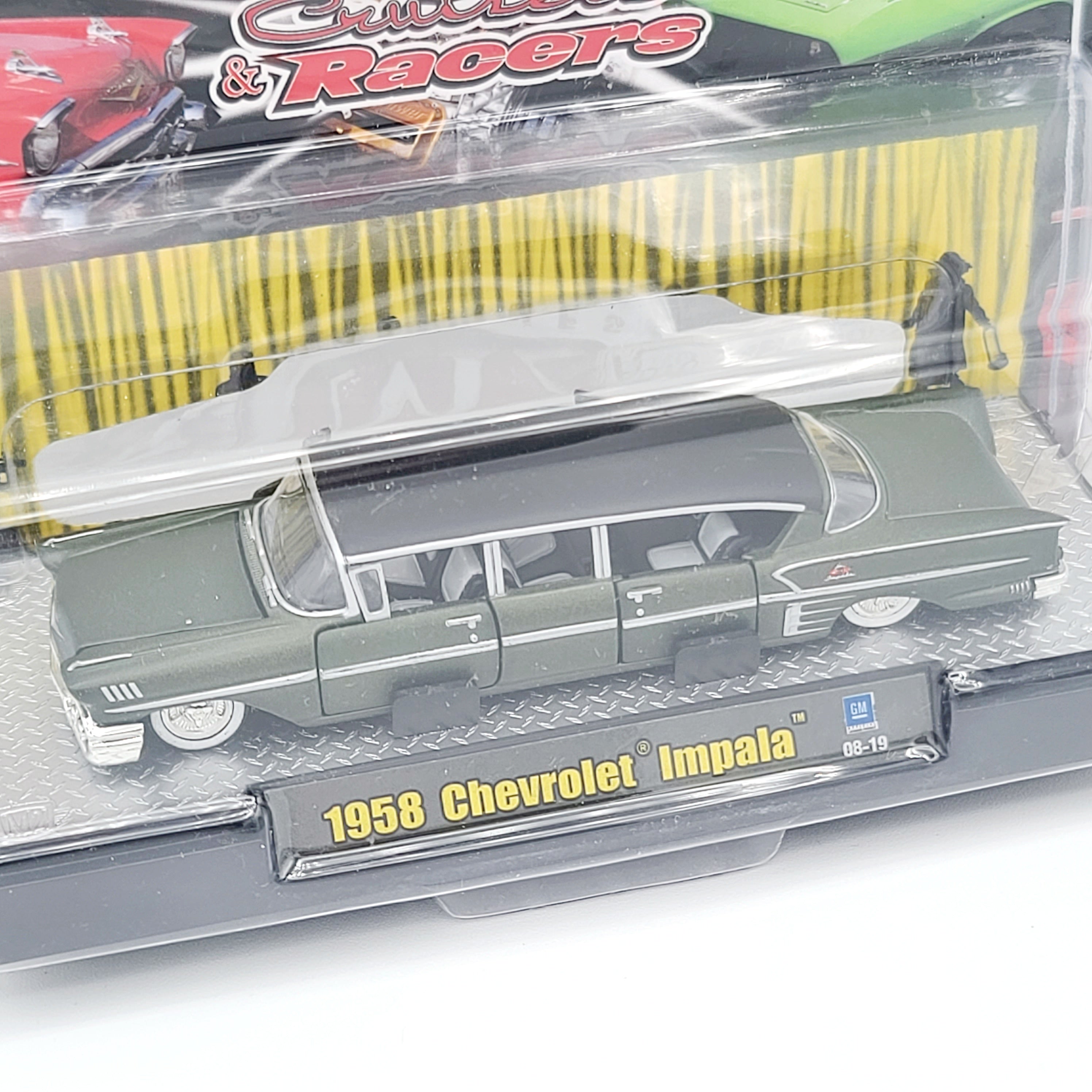 M2 Machines '58 Chevrolet Impala Limo - 1:64, Olive Green (2008 Auto S