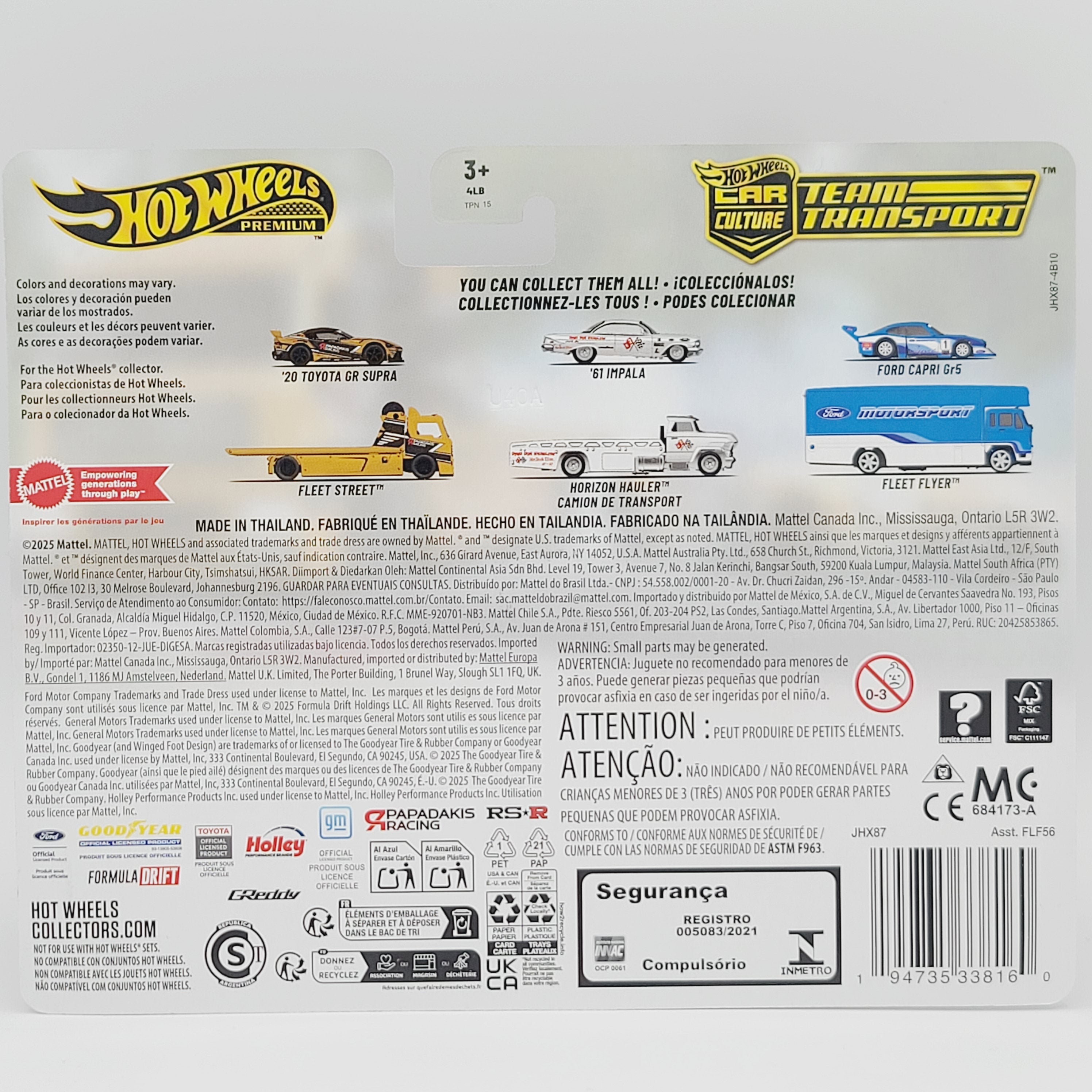 Hot Wheels Team Transport - Ford Capri Gr5 & Fleet Flyer Truck (2025 T