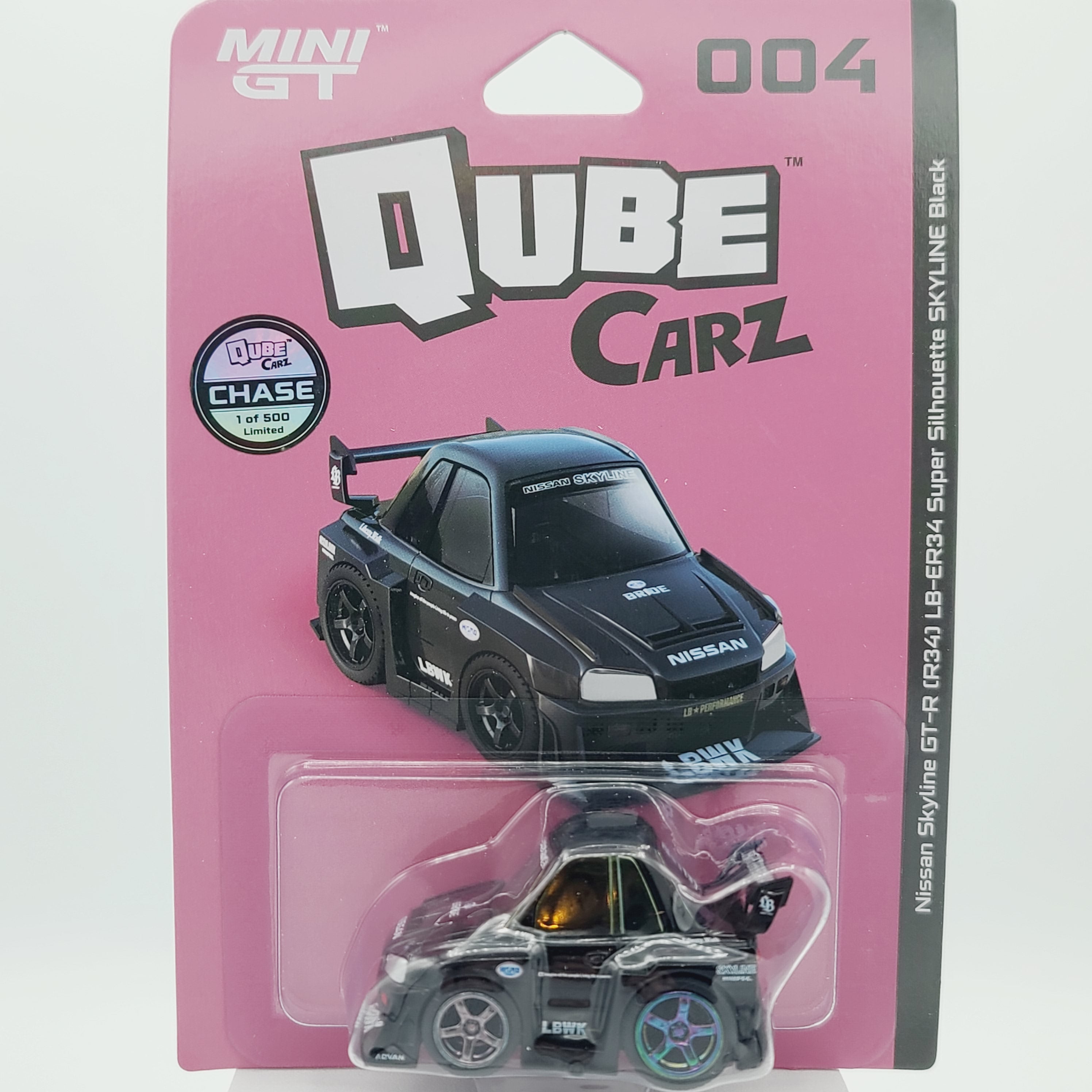 Mini GT QubeCarz - CHASE - Nissan Skyline GT-R R34 LB-Super Silhouette