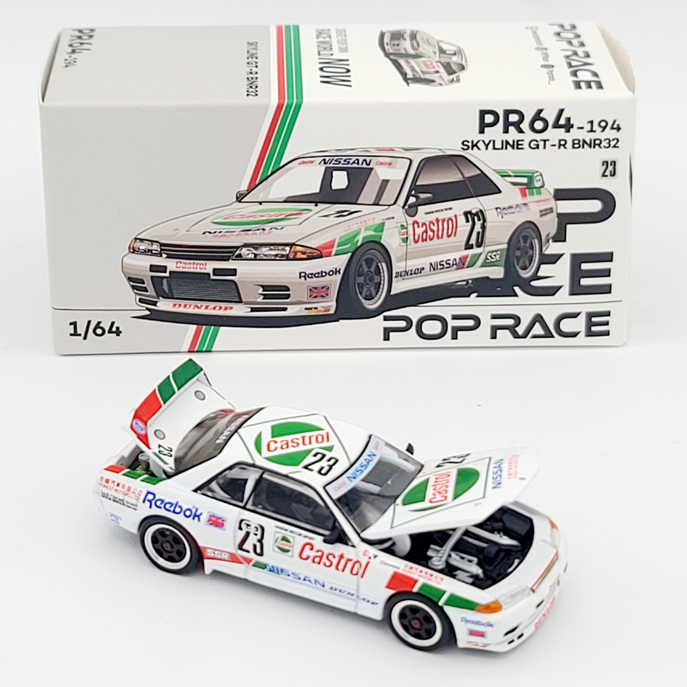 Pop Race Nissan Skyline GT-R R32 - 1:64, Castrol Oil (2025 Limited Edi