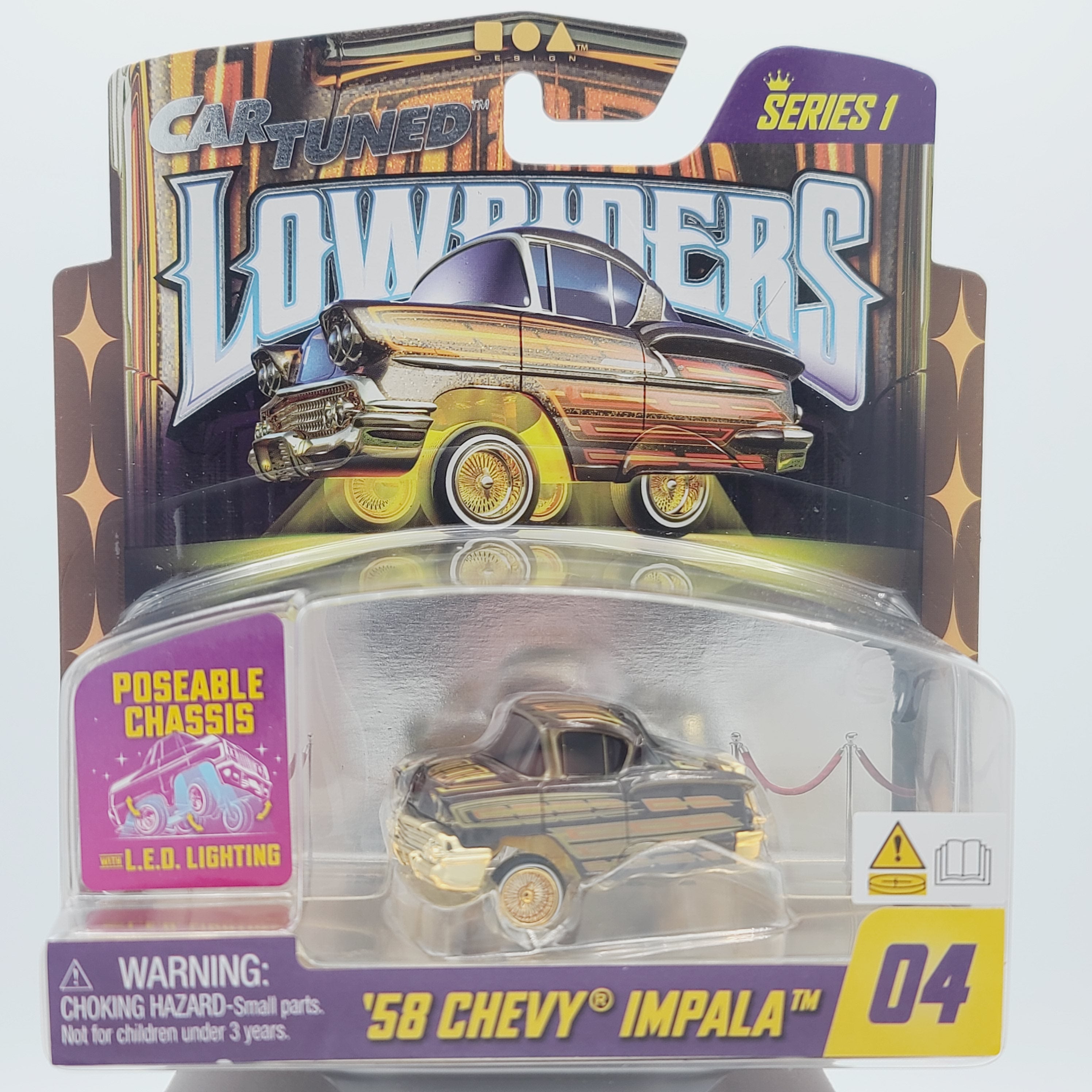 MGA Car Tuned '58 Chevy Impala (2025 Lowriders Show Glow Series 1)