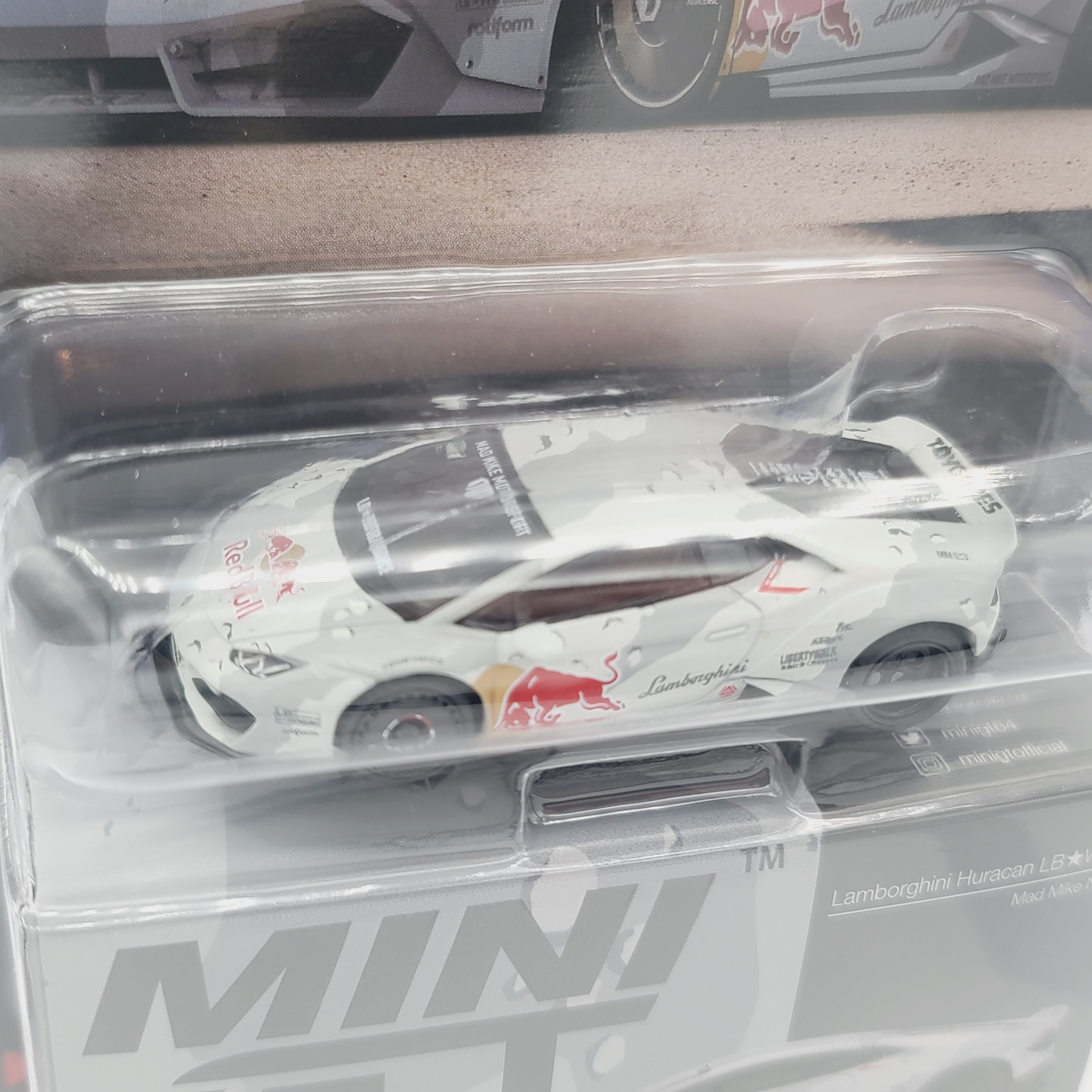 Mini GT Lamborghini Huracan LB-WORKS Mad Mike NIMBUL - 1:64, Red Bull