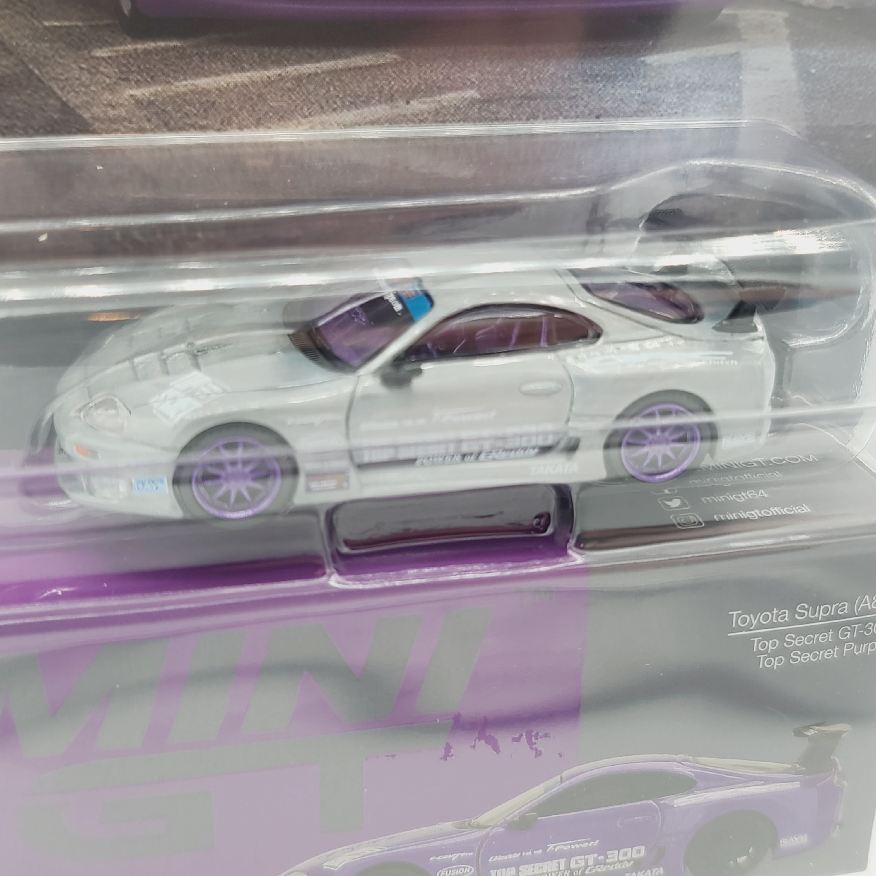 Mini GT - CHASE - Toyota Supra A80 Top Secret GT300 - 1:64, Purple (20