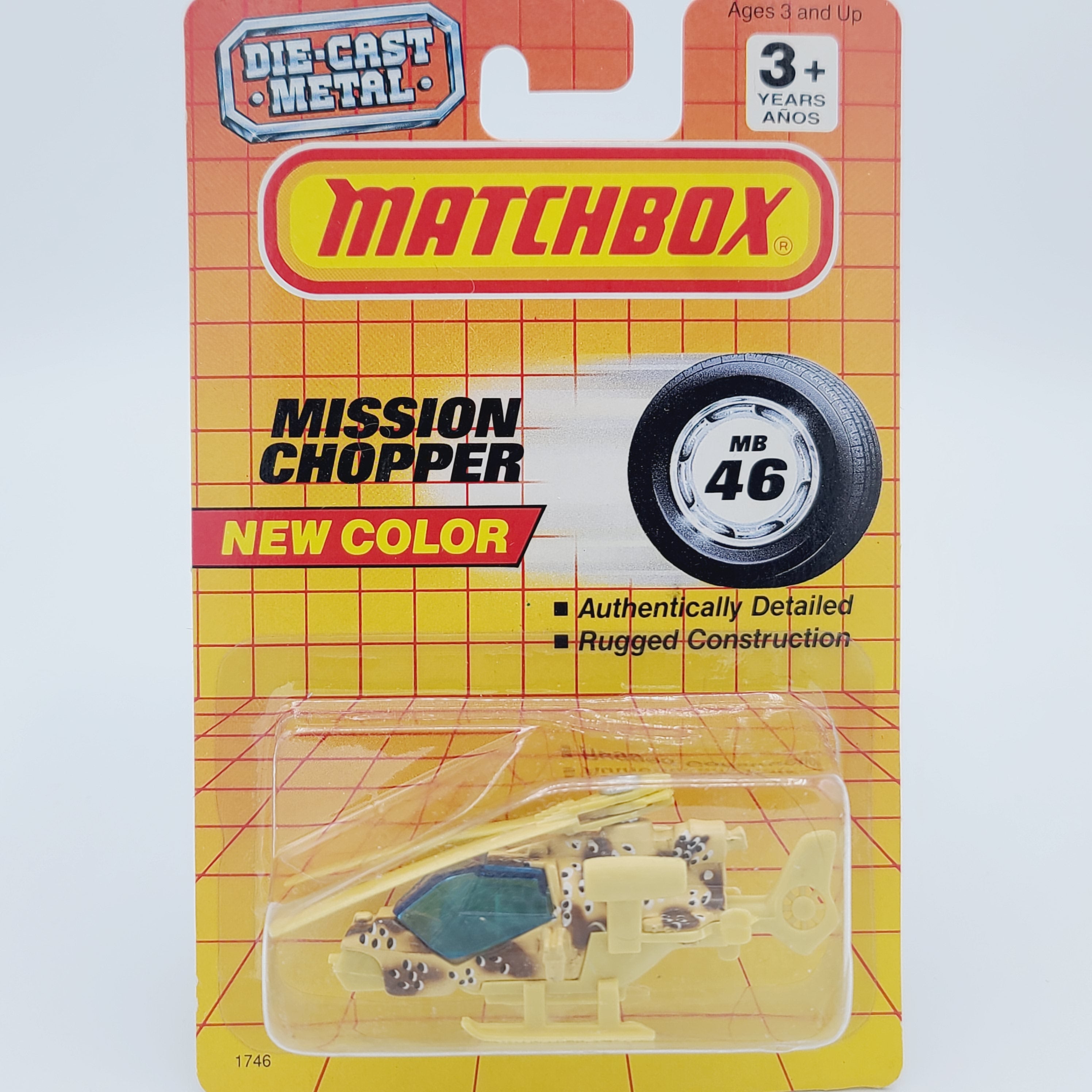 Matchbox Mission Chopper - Military Helicopter (1993 MBX Basic 1-75)