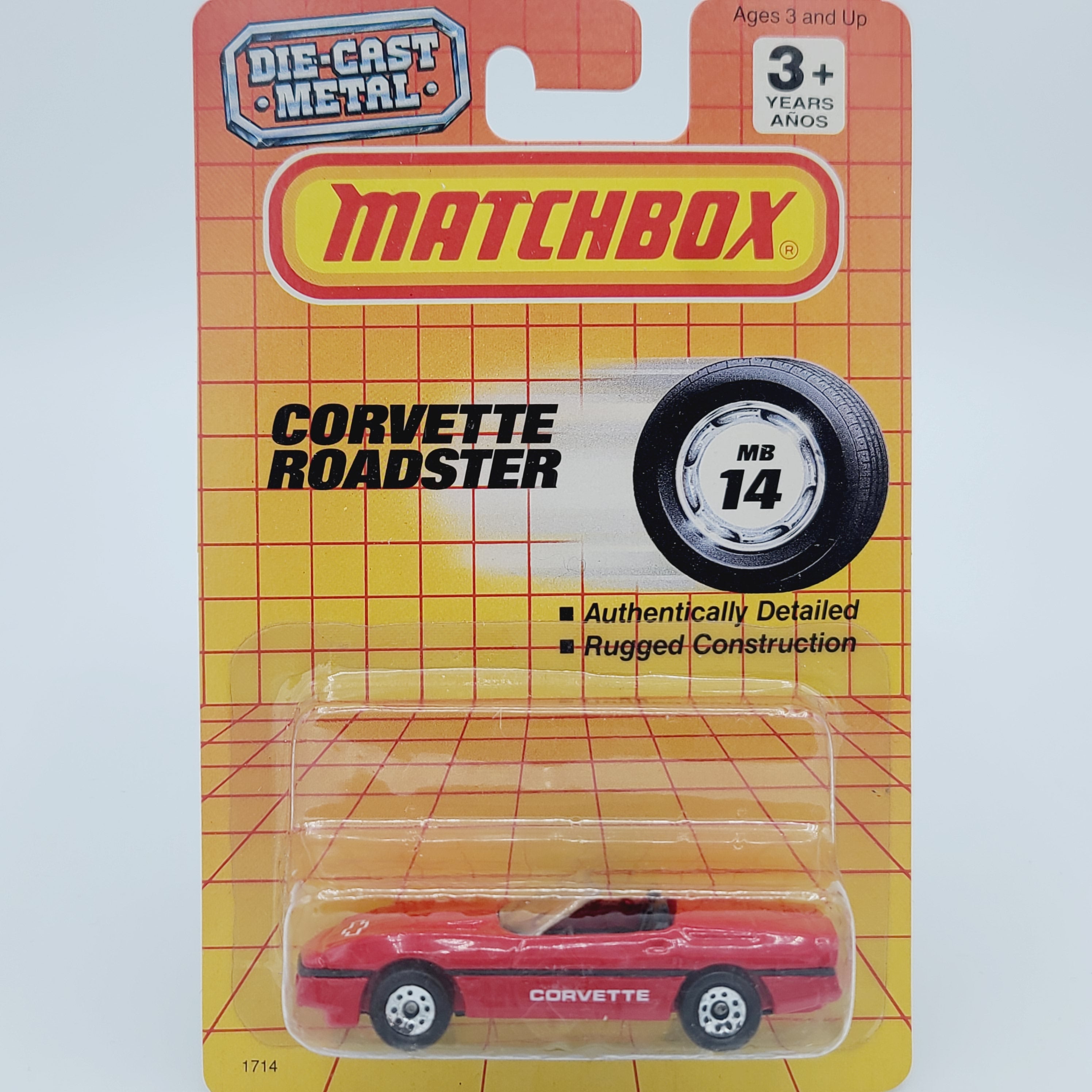 Matchbox '87 Chevrolet Corvette Roadster (1993 MBX Basic 1-75)